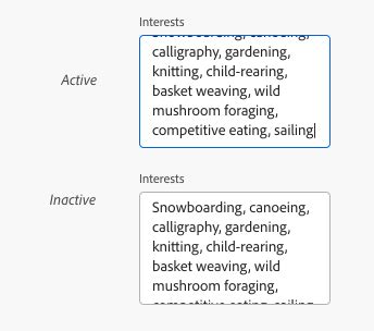 Text Area Spectrum
