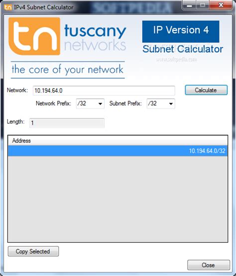 IPv Subnet Calculator Download Softpedia