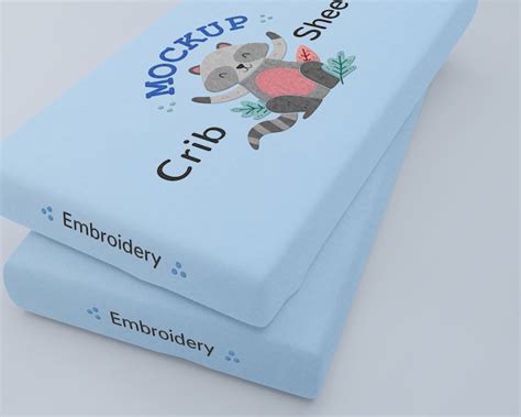 Premium Psd Crib Sheet Mockup Design