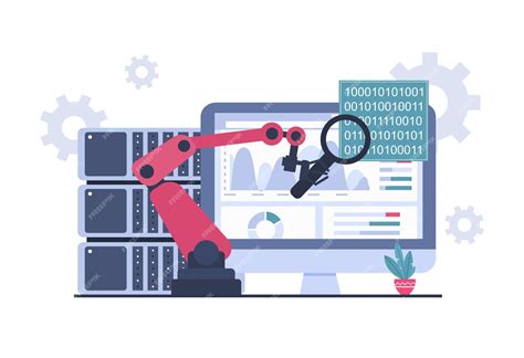 Premium Vector Big Data Analysis Automation Concept Vector Illustration