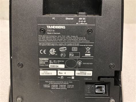 8x Tandberg Ttc7 10 T150 Personal Series Business Video Conferencing
