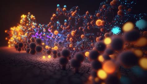 Abstract Holographic Neural Network Concept Of Artificial Intelligence And Data Processing