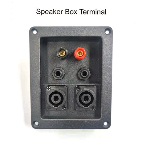 Rectangular Speaker Box Terminal With X Speakon Socket X MM Socket Binding Post
