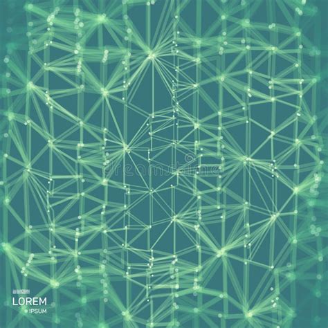 Lattice Structure Science Or Technology Background Graphic Design 3d Grid Surface Stock