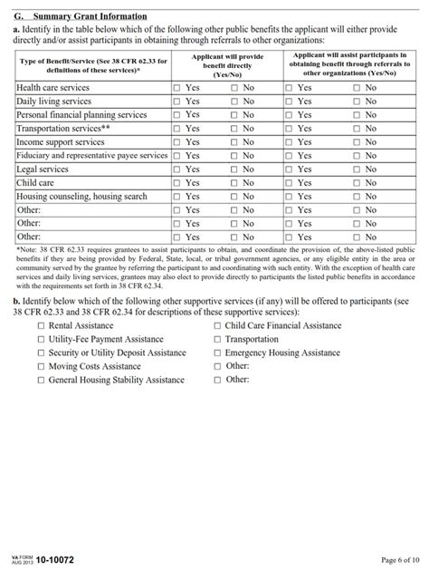 Va Form 10 10072 Supportive Services For Veteran Families Ssvf Program—application For