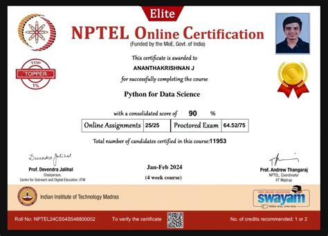 ananthakrishnan j on linkedin python datascience nptel continuouslearning