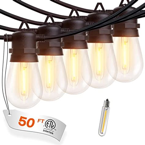 Addlon Led Outdoor String Lights With Dimmable Edison Shatterproof Bul