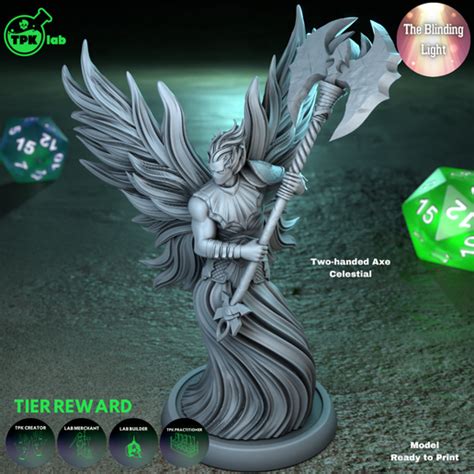 3d File Celestial Executor Axe・model To Download And 3d Print・cults