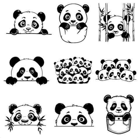 귀여운 판다 킹 터 일러스트레이션 프리미엄 Ai 생성 벡터