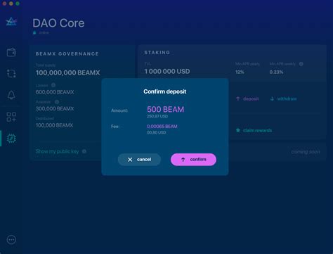 dao core app v1 without voting · issue 578 · beammw beam ui · github