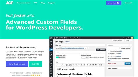 advanced custom fields acf تحكم في الحقول المخصصة