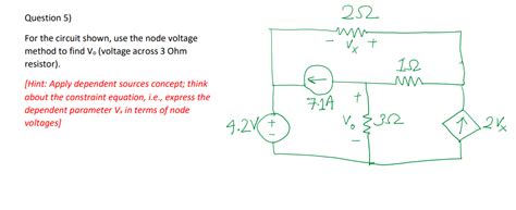 Solved Question For The Circuit Shown Use The Node Chegg