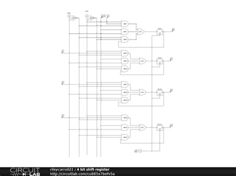 4 Bit Shift Register Circuitlab
