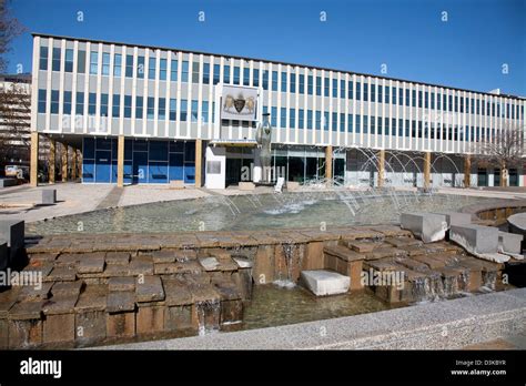 The Statue Of Ethos Guards The Entrance The Act Legislative Assembly Building Also Known As