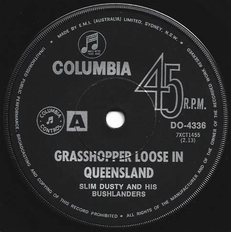 Grasshopper Loose In Queensland Return Of The Stockman By Slim Dusty
