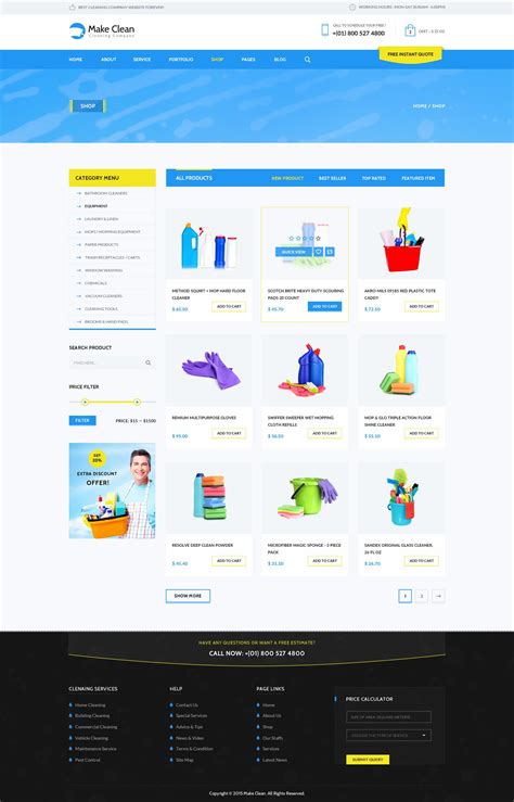 Make Clean Responsive Html Template Cleaning Companies Home Quotes