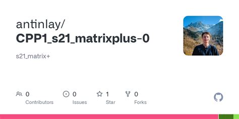 GitHub Antinlay CPP1 S21 Matrixplus 0 S21 Matrix