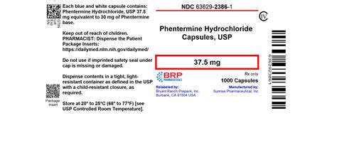 Dailymed Phentermine Hydrochloride Capsule