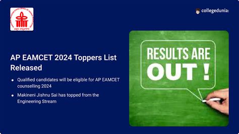 Ap Eamcet 2024 Toppers List Released Makineni Jishnu Sai Tops Engineering