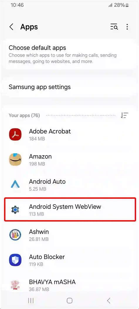 2 ways to enable android system webview in android including samsung