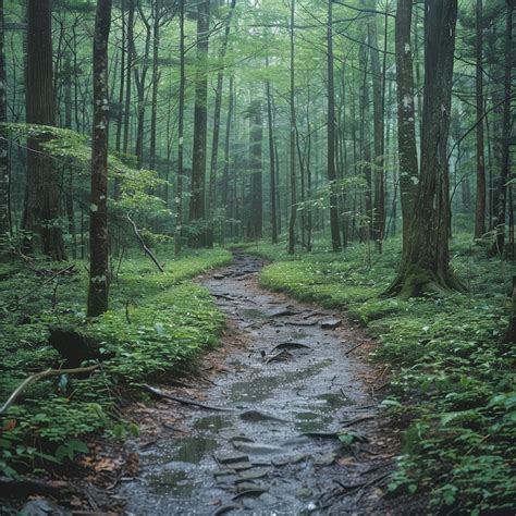 Beautiful Japanese Forest Scene Ai Generated Image