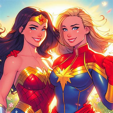Wonder Woman And Captain Marvel Dc And Marvel Com By Hhowieleel On Deviantart