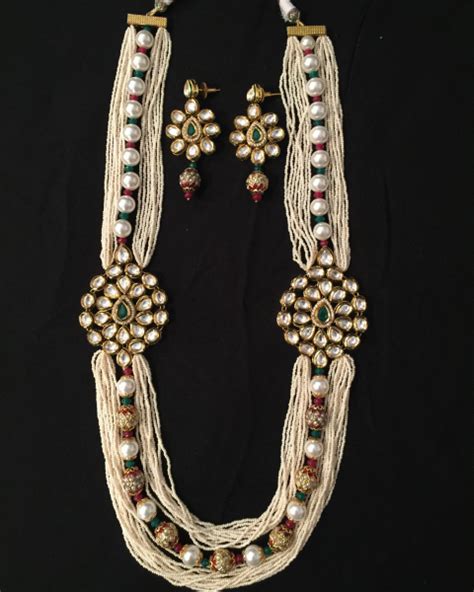 Buy Fashionable Long Kundan Necklace Set Online In Uk Lotus Atelier