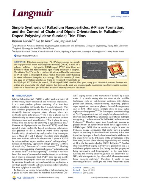 Pdf Control Of The Crystalline Polymorph Molecular Dipole And Chain