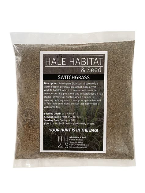 Hale Habitat And Seed Switchgrass Native Grass Seed Deer And Wildlife