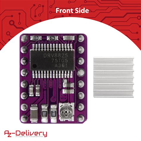 Azdelivery 5 X Drv8825 Stepper Motor Driver Module With Heatsink