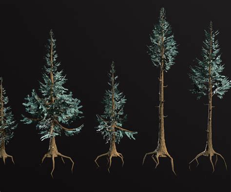 Artstation Stylized Pine Tree Redux [roblox] Game Assets