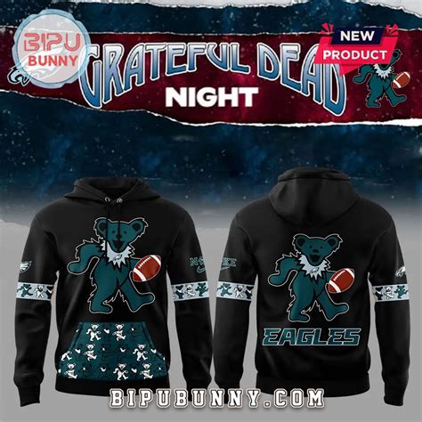 Philadelphia Eagles Grateful Dead Night Hoodie Set Bipubunny Store