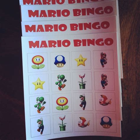 Free Printable Super Mario Bingo Cards Irama Design