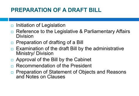 Legislative Proposal Bill Making Process In Bangladesh Pptx