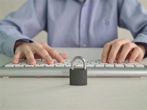 Programmer Student Types Code On Keyboard And Protect Cyber Security