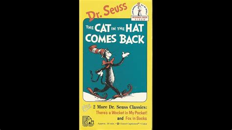 Dr Seuss Beginner Book Video The Cat In The Hat Comes Back Goldstar
