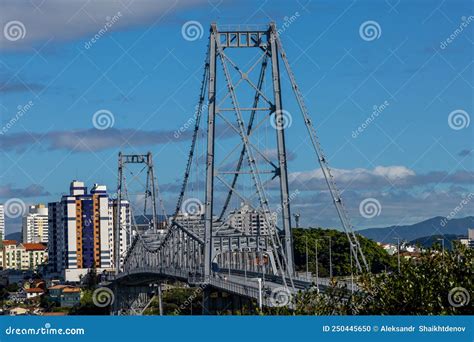 View Of The Hercilio Luz Suspension Bridge The Longest Suspension