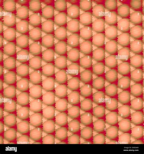 Lattice Of Copper Atoms Coloured Scanning Tunelling Micrograph Stm This Image Was Produced