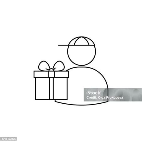 서비스 배달 택배 라인 아이콘입니다 개요 벡터 아이콘 흰색 배경에 고립입니다 최신 유행 플랫 Ui 디자인 그래픽 그림에 서명 합니다 로고 그림입니다 Eps10입니다 경영자에