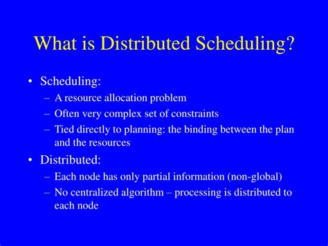 PPT Distributed Scheduling PowerPoint Presentation Free Download ID 891218