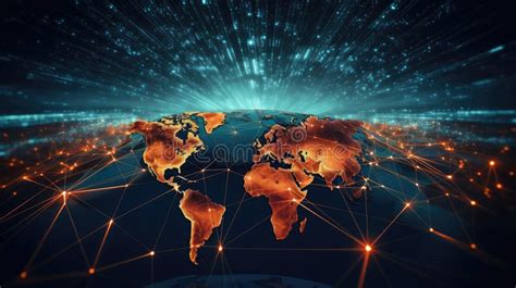 Connectivity Global Data Stock Illustration Illustration Of Flow