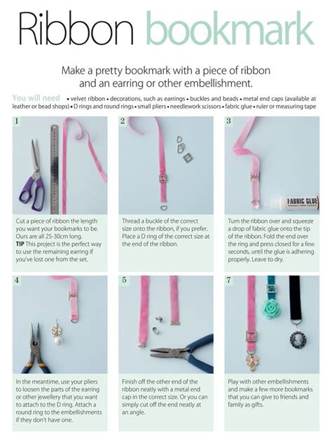 How To Make Ribbon Bookmarks Diy Ribbon Bookmark Craft With Velvet