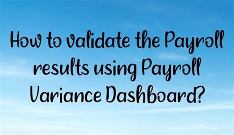 sricharan monigari on linkedin how to validate the payroll results