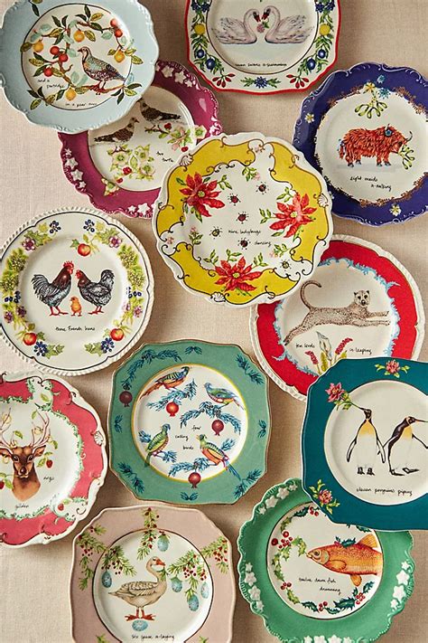 Lou Rota Twelve Days Of Christmas Dessert Plate Anthropologie Uk