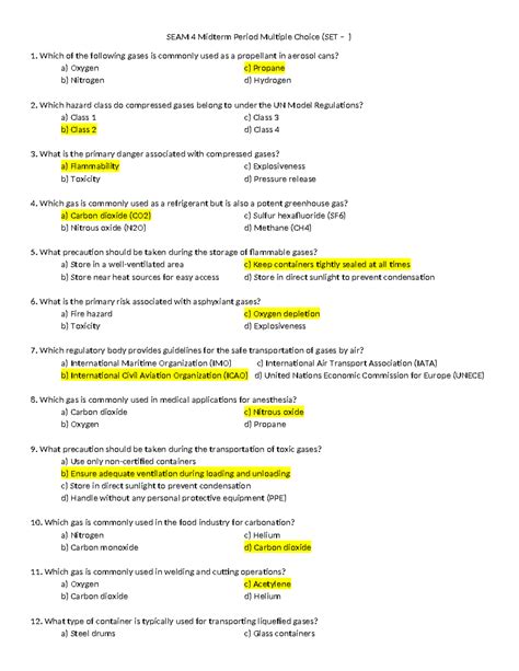 1 Seam 4 Midterm Multiple Choice Set Answer Key Seam 4 Midterm