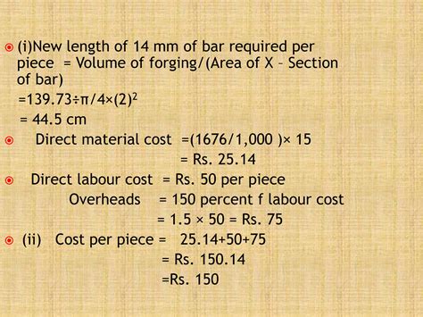 Cost Calculation On Forging Pptx