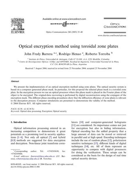 pdf optical encryption method using toroidal zone plates dokumen tips