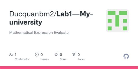 Github Ducquanbm2lab1 My University Mathematical Expression Evaluator