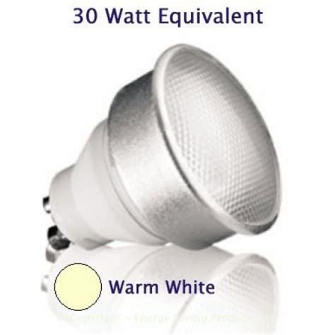 7w 30w Halogen Equiv Gu10 Cfl Spotlight Light Bulb Warm White