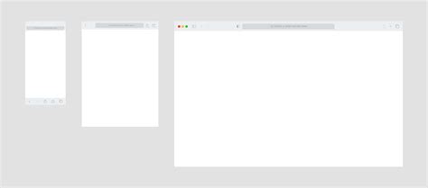 Web Browser Window Template On White Background Website Interface For